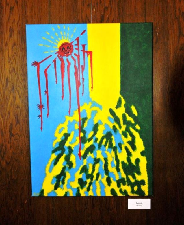 Bývalý kuchár Ján Suchý vystavuje svoje obrazy v bystrickej knižnici