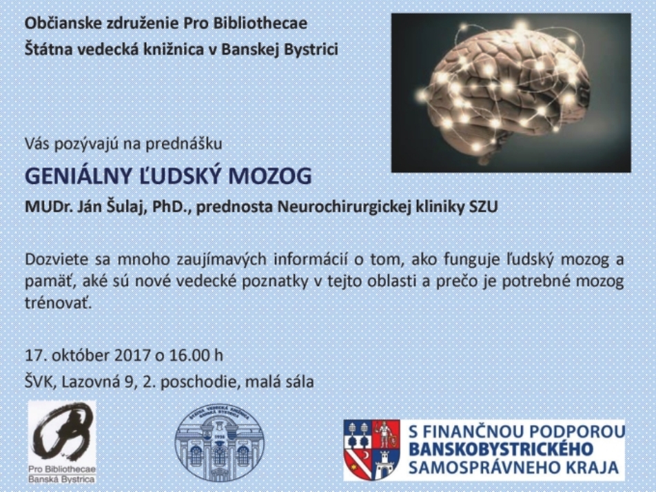 Geniálny ľudský mozog a Zaži knihu na vlastnej koži v ŠVK