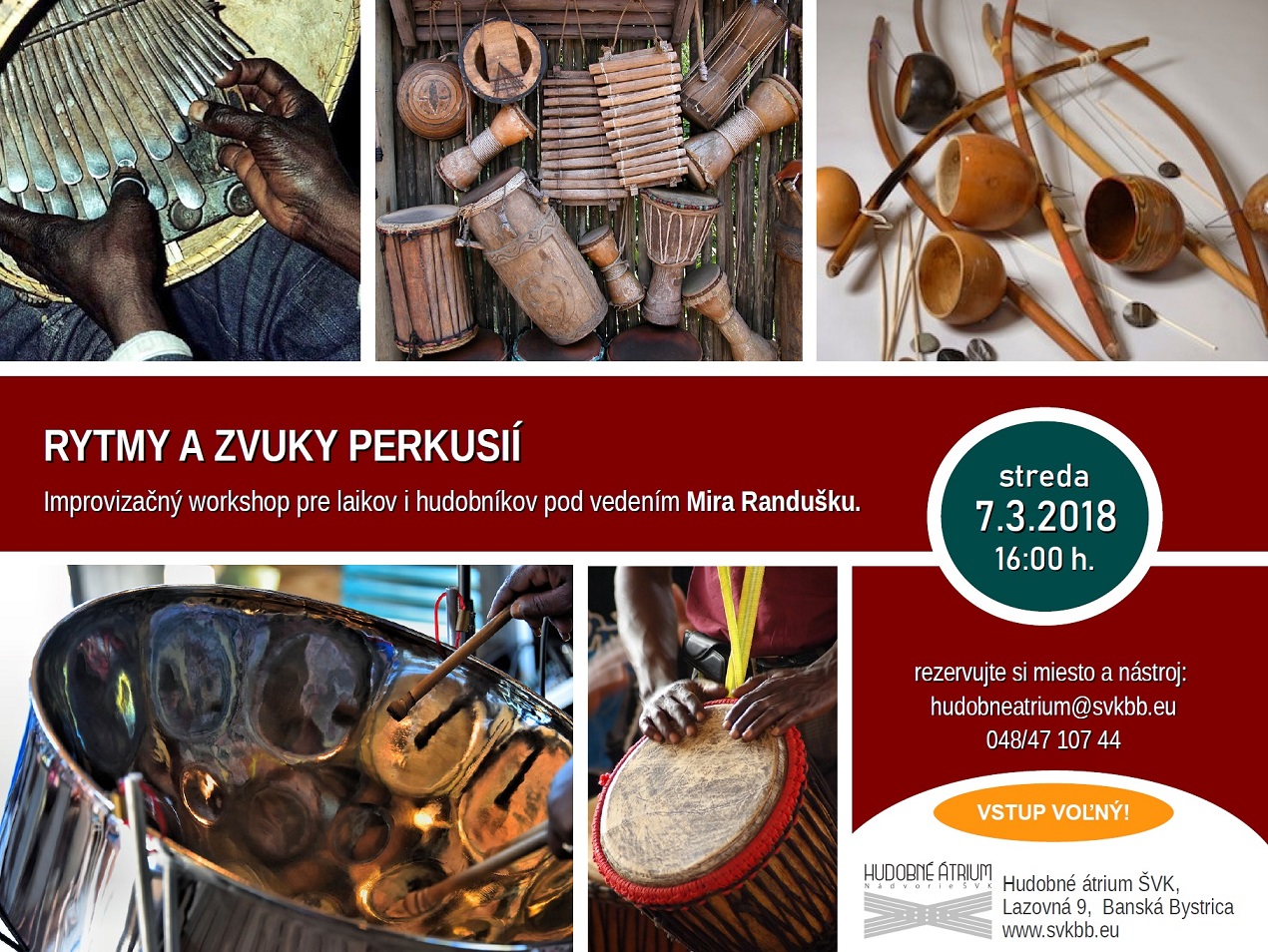 Program marcových podujatí Hudobného átria Štátnej vedeckej knižnice