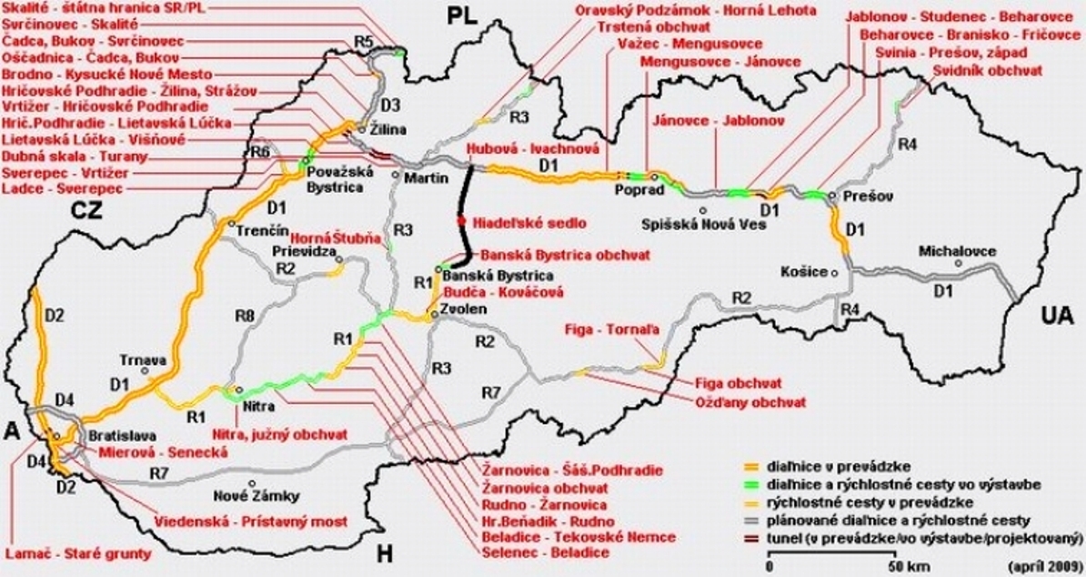 Pokračovanie R1 z Banskej Bystrice na Ľupču sa v prioritách tejto vlády nenachádza