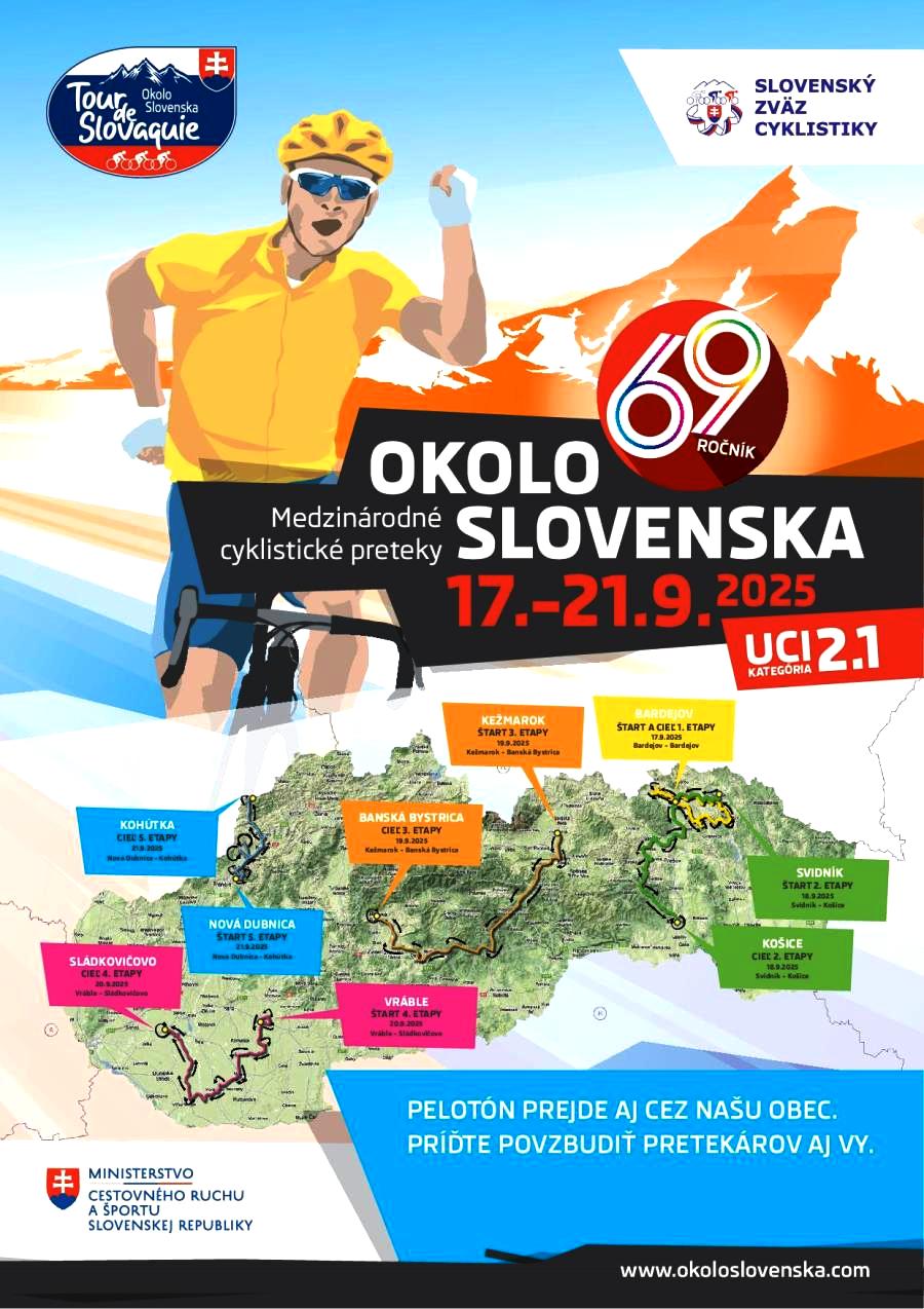 Do Banskej Bystrice mieri cyklistická elita, naše mesto bude cieľom 3. etapy Okolo Slovenska 2025